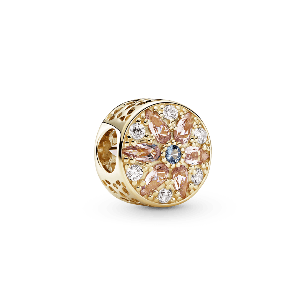 Charm de oro Flor rosada|Pandora - Pandora Oficial Argentina