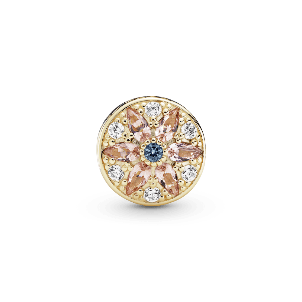 Charm de oro Flor rosada|Pandora - Pandora Oficial Argentina