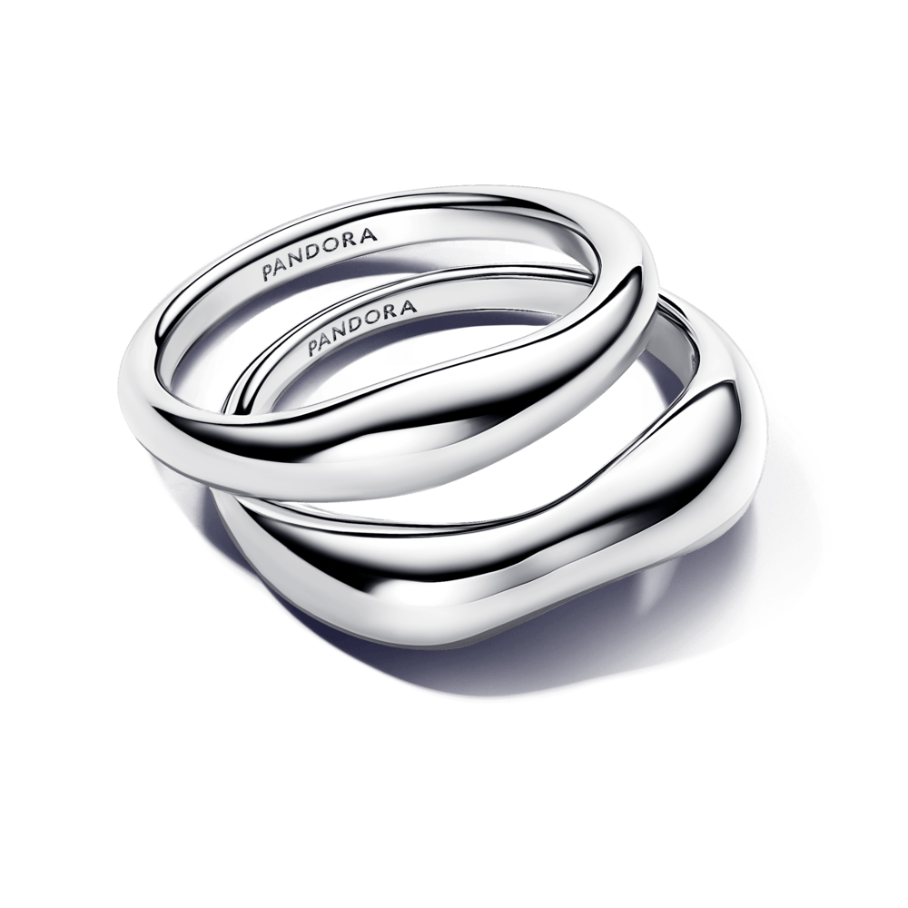 Anillos Combinables Forma Orgánica Plata|Pandora - Pandora Oficial Argentina