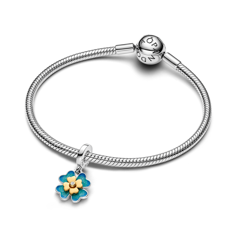 Charm Colgante con Diamante Creado en Laboratorio Trébol de Cuatro ...